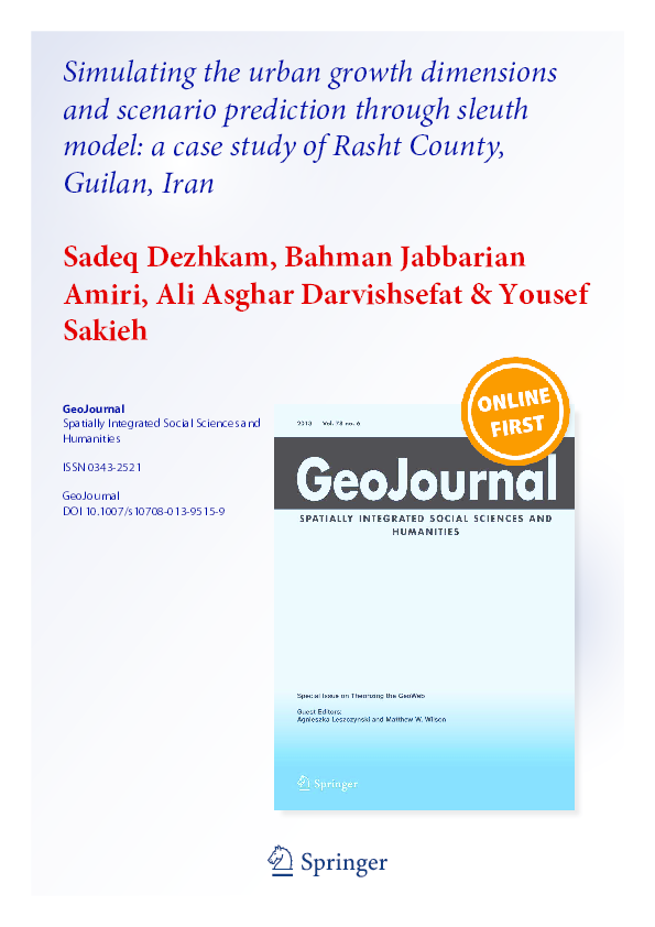 (PDF) Simulating the urban growth dimensions and scenario prediction through sleuth model: a ...