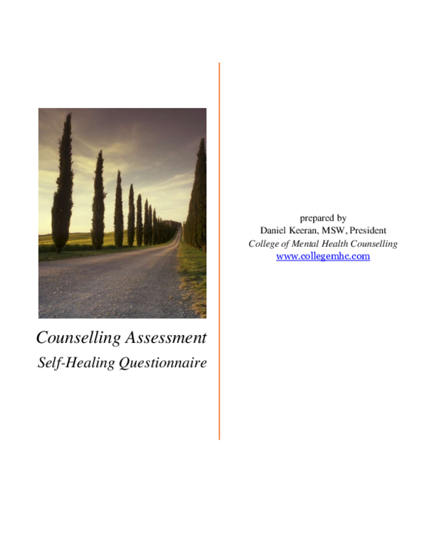 (PDF) Counseling Assessment