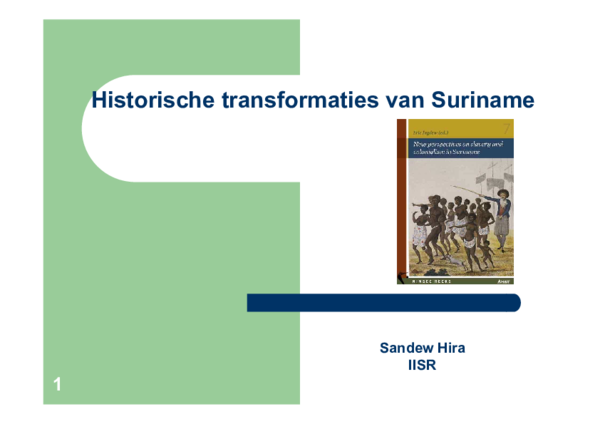 (PDF) Historische transformaties van Suriname | Winston Wirht ...