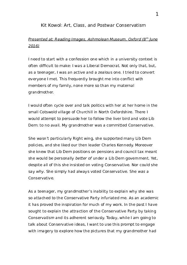 (DOC) Art, Class, and Postwar Conservatism.docx | Kit Kowol - Academia.edu