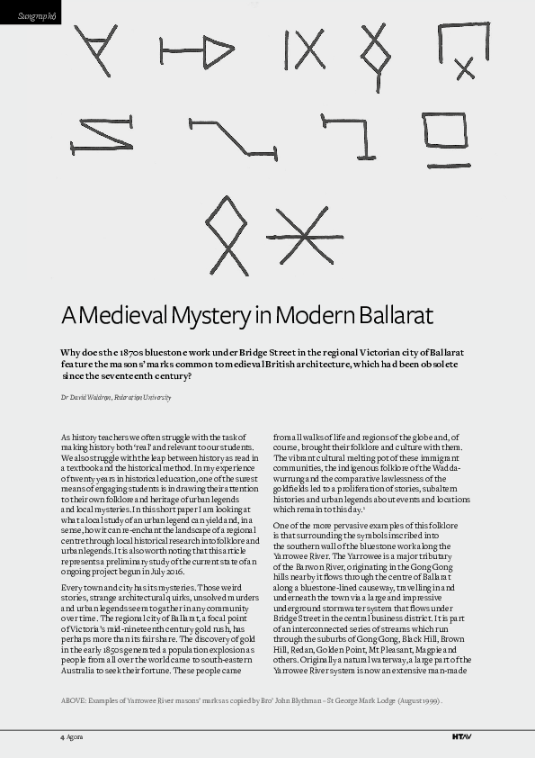 (PDF) A Medieval Mystery in Modern Ballarat. (Masons Marks in Ballarat ...