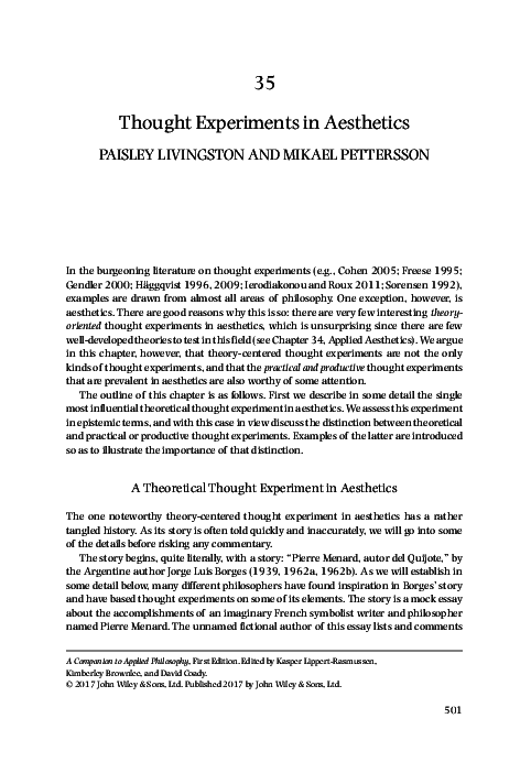 (PDF) Thought experiments in aesthetics.pdf