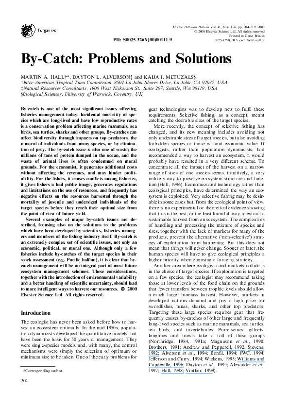 (PDF) By-Catch: Problems and Solutions