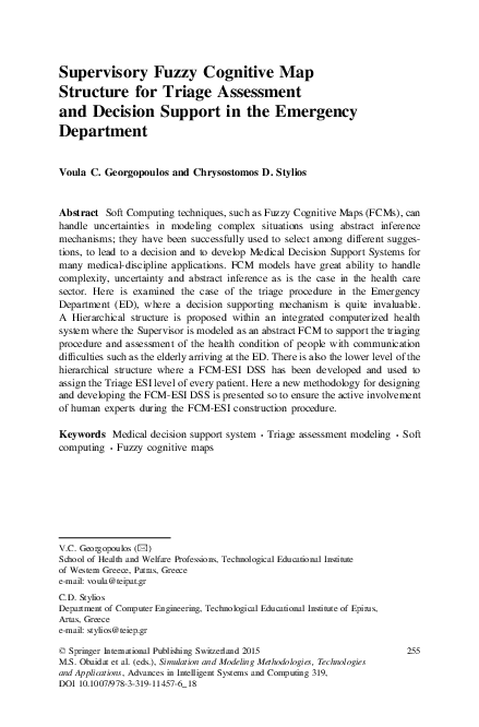 (PDF) Supervisory Fuzzy Cognitive Map Structure for Triage Assessment ...