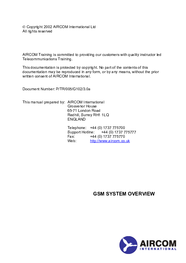 (PDF) GSM SYSTEM OVERVIEW