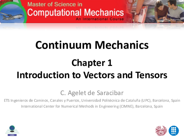 (PDF) Continuum Mechanics - Chapter 1. Tensor Algebra