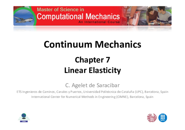 (PDF) Continuum Mechanics - Chapter 7. Linear Elasticity