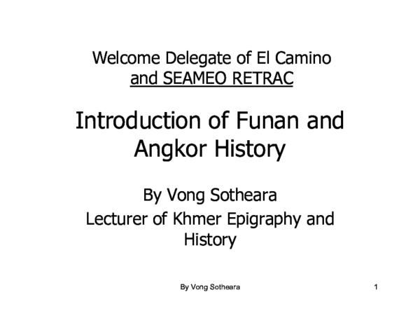 (PDF) Introduction of Funan and Angkor History