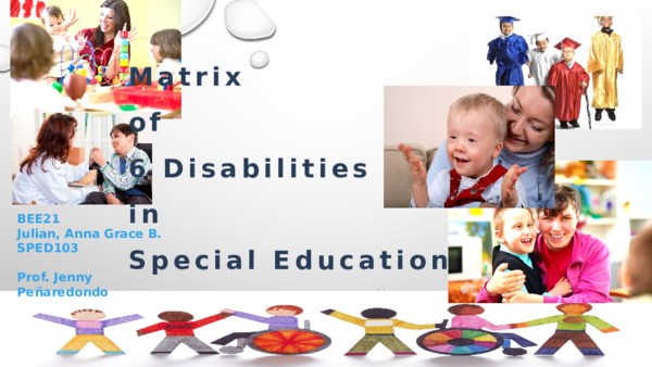 (PPT) Matrix of 6 disabilities in Special Education