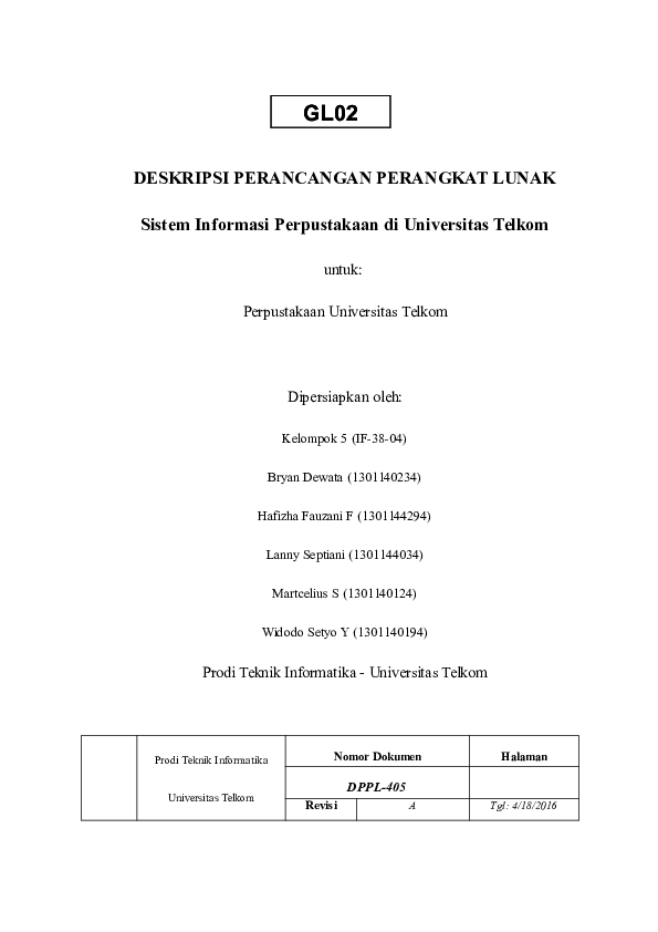 (DOC) DESKRIPSI PERANCANGAN PERANGKAT LUNAK (DPPL) Sistem Informasi ...