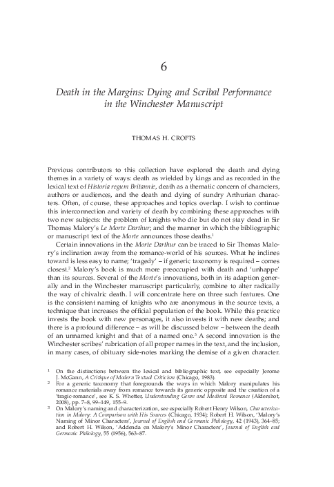 (PDF) Death in the Margins: Dying and Scribal Performance in the ...