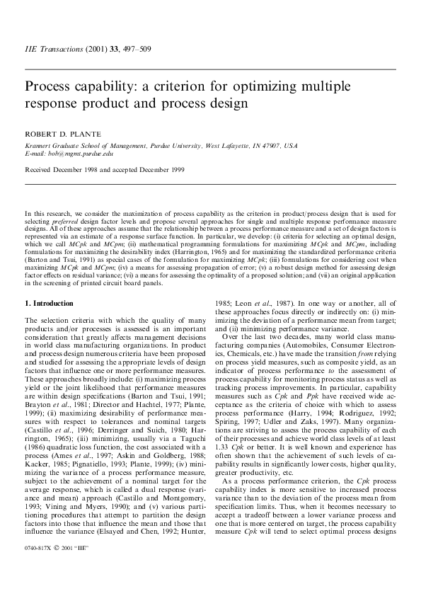 (PDF) Process capability: a criterion for optimizing multiple response ...