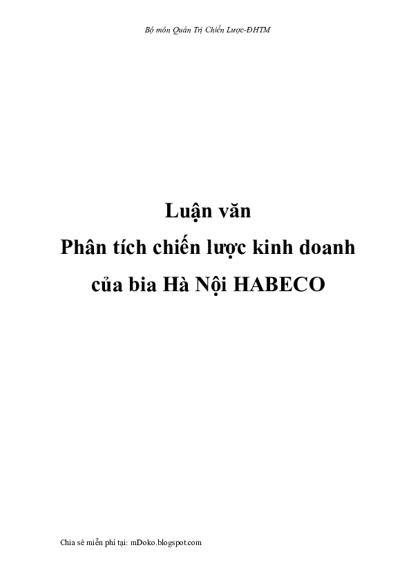 (DOC) Lu n văn Phân tích chi n l c kinh