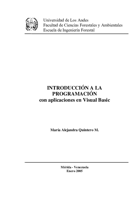 (PDF) INTRODUCCIÓN A LA PROGRAMACIÓN con aplicaciones en Visual Basic