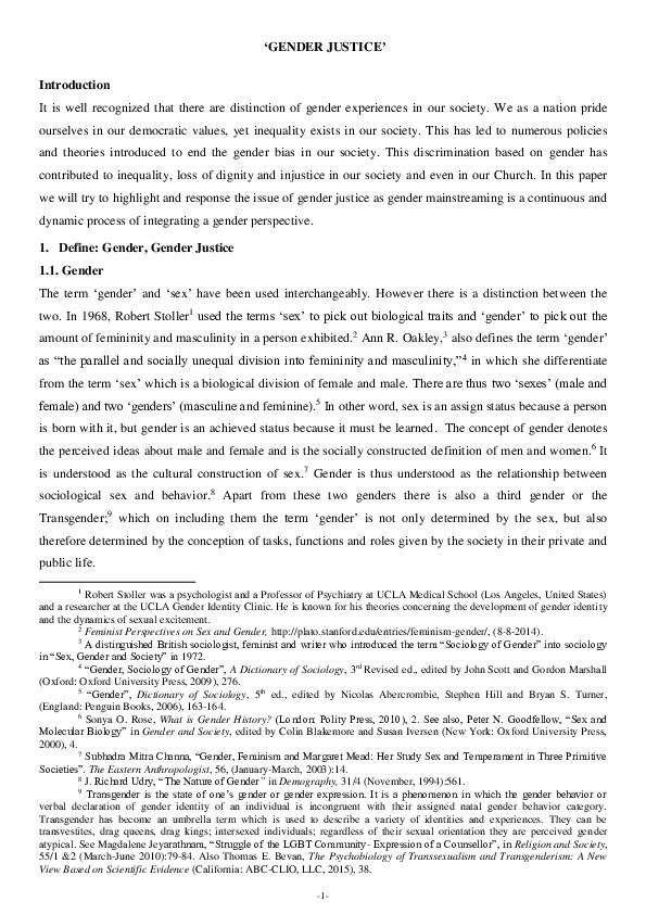 (PDF) 'GENDER JUSTICE'