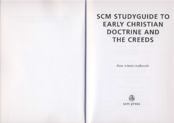 (PDF) Monograph: SCM Studyguide to Early Christian Doctrine and the ...