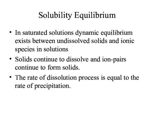 (PPT) Chapter 16 Solubility Equilibrium