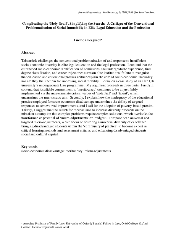 (PDF) Complicating the ‘Holy Grail’, Simplifying the Search: A Critique of the Conventional ...