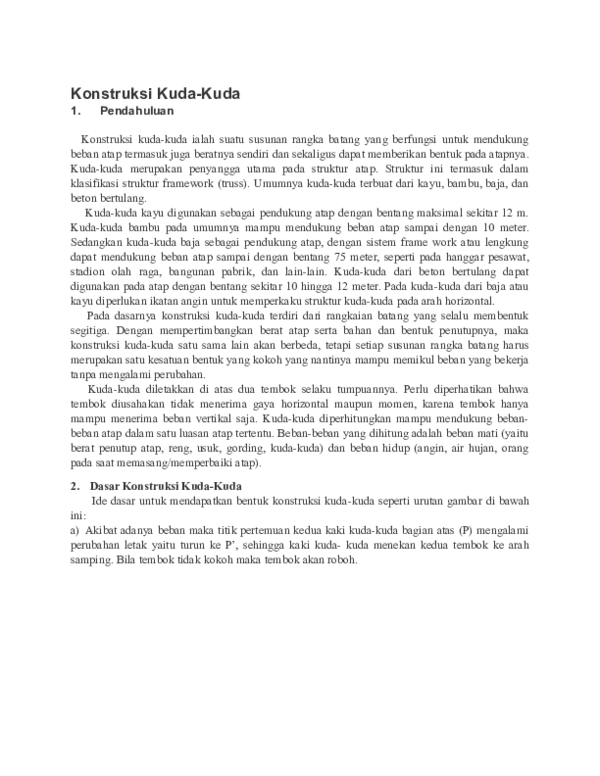 (DOC) Konstruksi Kuda-Kuda