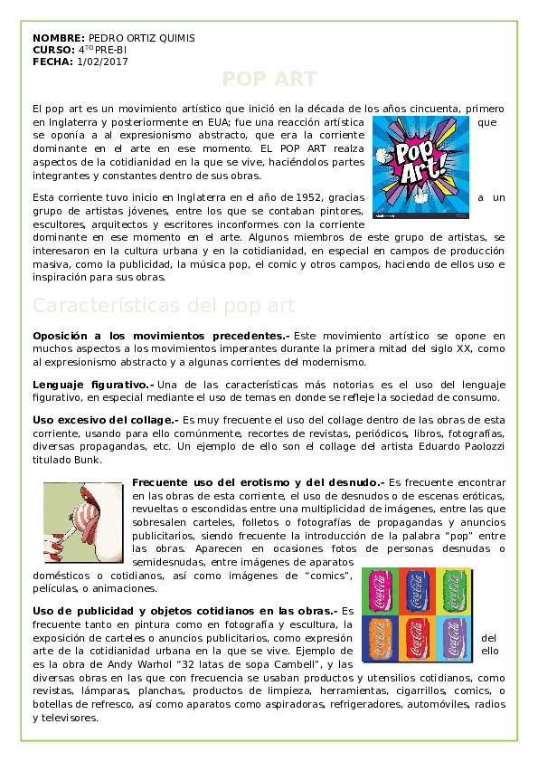 (DOC) POP ART