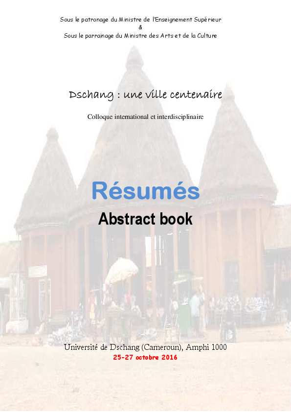 Dschang : une ville centenaire