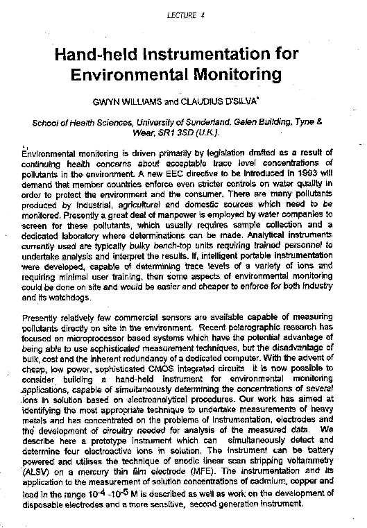 (PDF) Conference Paper: Handheld Instrumentation for Environmental ...