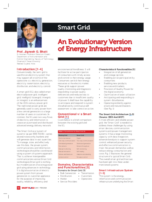 (PDF) Smart Grid - An Evolutionary Version of Energy Infrastructure