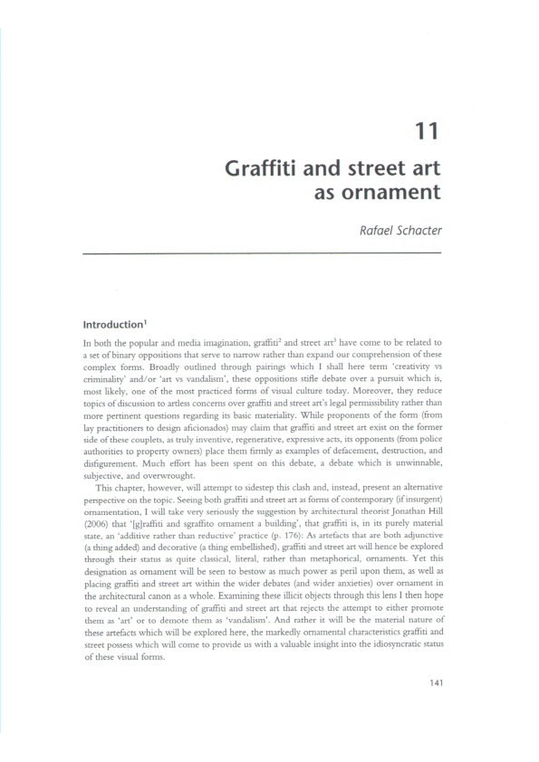 (PDF) Graffiti and Street Art as Ornament