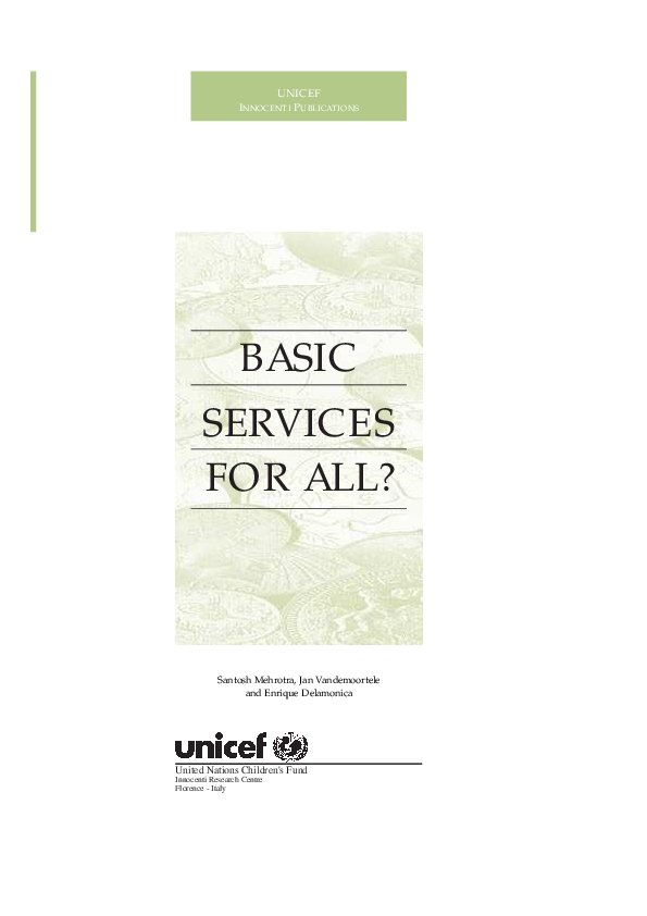 (PDF) Basic services for all