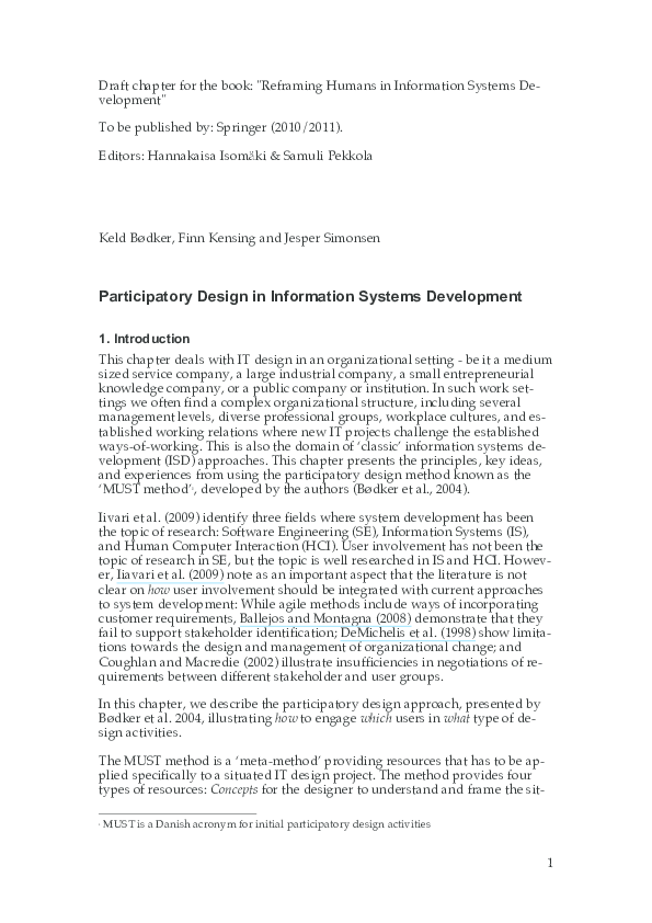 (PDF) Organising principles and general guidelines for Participatory ...