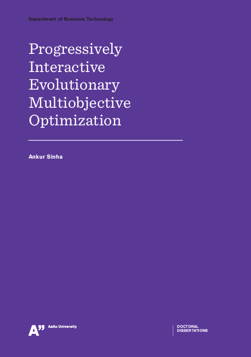 Pdf Progressively Interactive Evolutionary Multi Objective Optimization Method Using