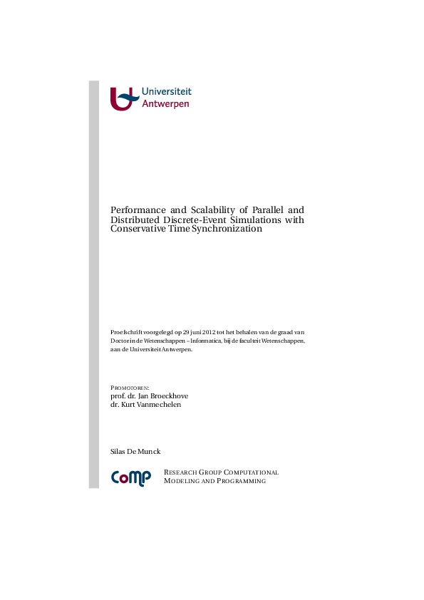 (PDF) Performance and Scalability of Parallel and Distributed Discrete-Event Simulations with ...