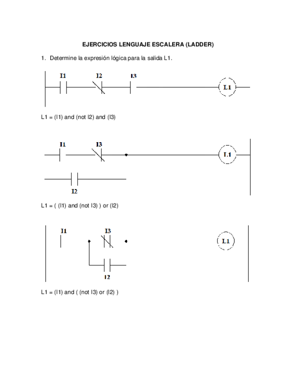 (PDF) EJERCICIOS LENGUAJE ESCALERA (LADDER