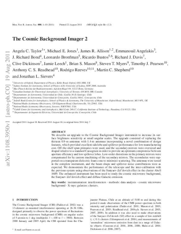 (PDF) The Cosmic Background Imager 2 | Emmanouil Angelakis - Academia.edu