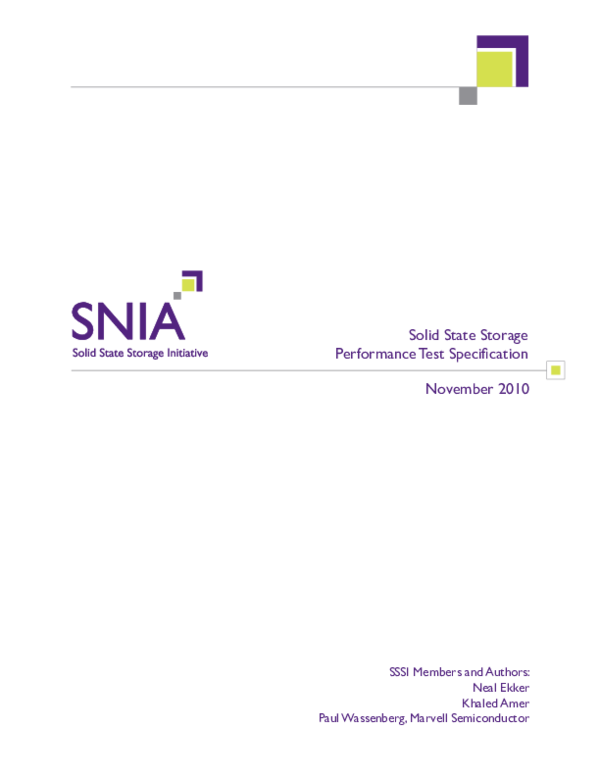 (PDF) Solid State Storage Performance Test Specification | Shounak ...