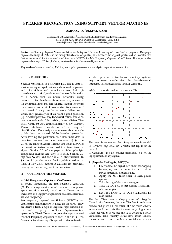 Pdf Speaker Recognition Using Support Vector Machines Speaker