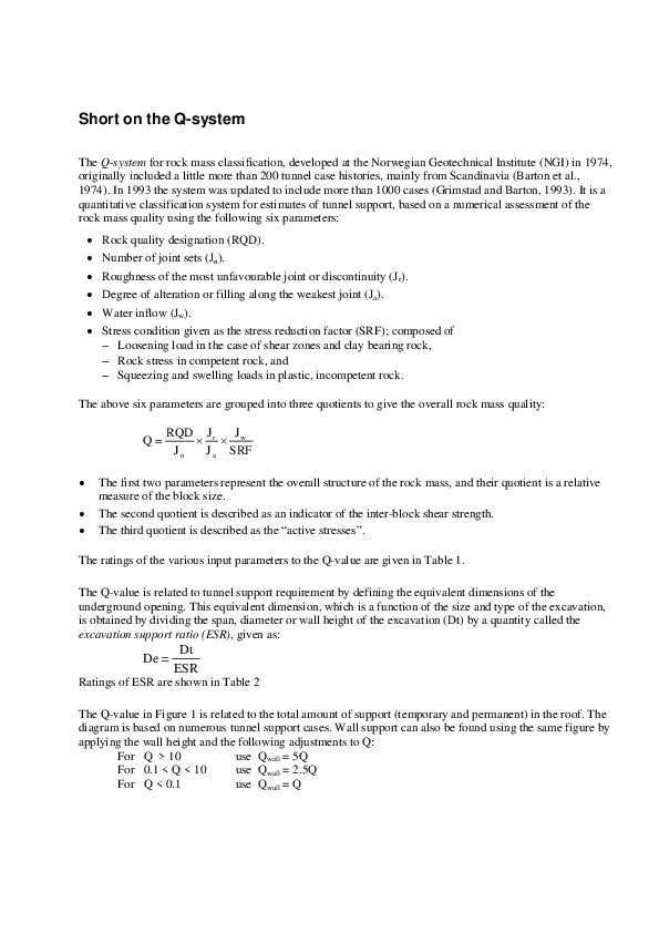 (PDF) Short on the Q-system