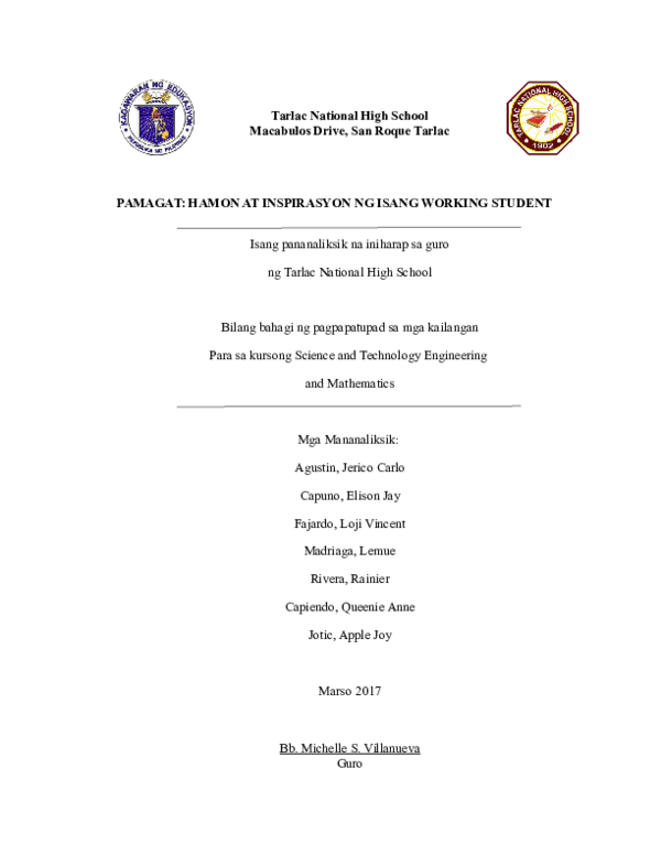 (DOC) PAMAGAT | Jerico Agustin - Academia.edu