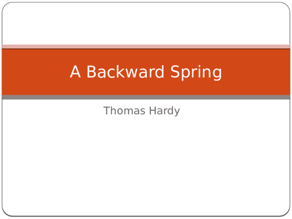 (PPT) A Backward Spring