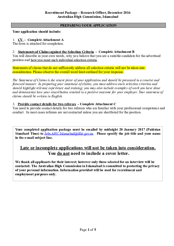 (DOC) PREPARING YOUR APPLICATION Your application should include