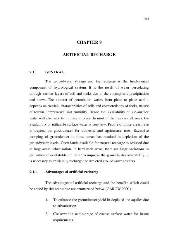 (PDF) ARTIFICIAL RECHARGE