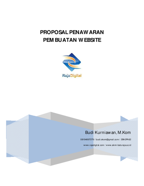 (PDF) Proposal Penawaran Pembuatan Website Instansi