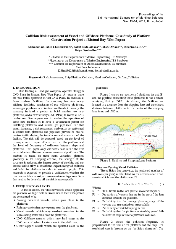 (DOC) Collision Risk assessment of Vessel and Offshore Platform: Case ...