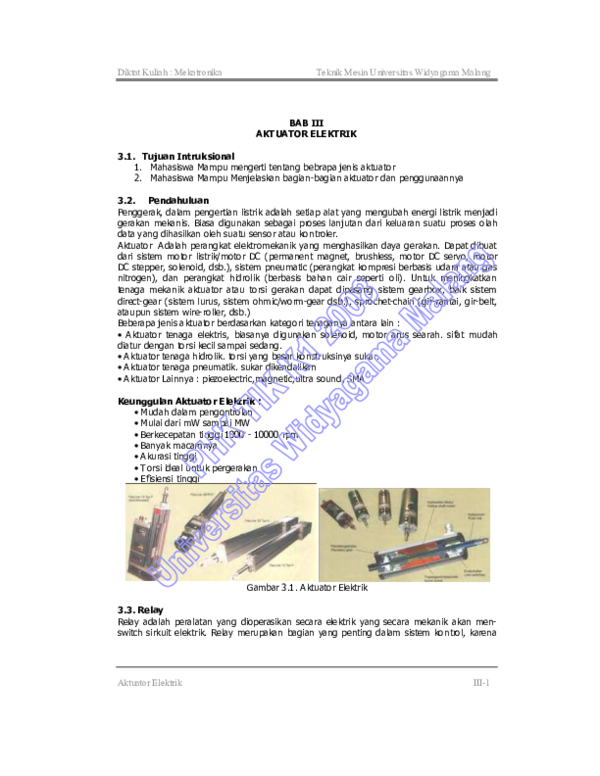 (PDF) BabIII Aktuator Elektrik