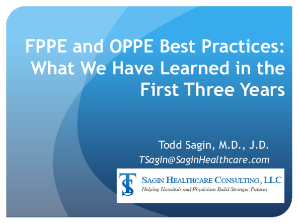 (PDF) FPPE and OPPE Best Practices: What We Have Learned in the First ...