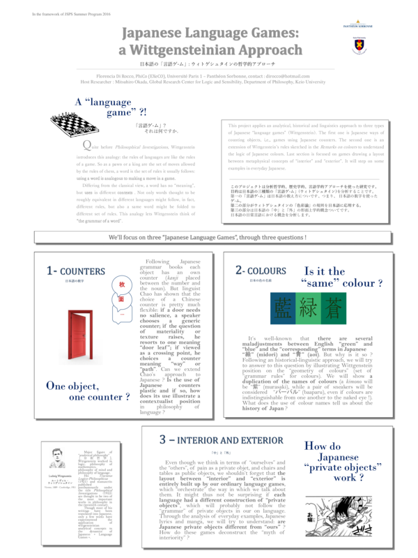 (PDF) "Japanese Language Games: a Wittgensteinian Approach"
