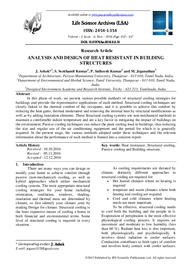 (PDF) ANALYSIS AND DESIGN OF HEAT RESISTANT IN BUILDING STRUCTURES
