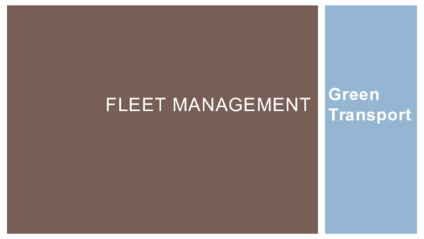 (PPT) Lecture V Fleet Management
