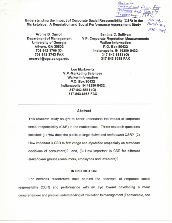 (PDF) Understanding the Impact of Corporate Social Responsibility in ...