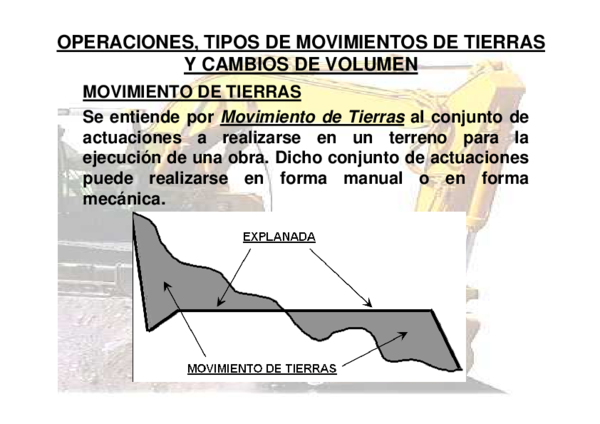 (PDF) OPERACIONES, TIPOS DE MOVIMIENTOS DE TIERRAS Y CAMBIOS DE VOLUMEN